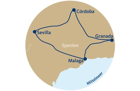 Mit dem Zug durch Andalusien bei bahnurlaub.de